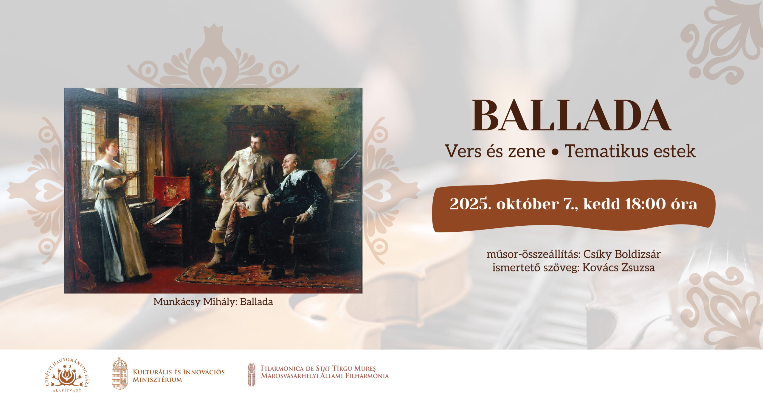 Ballada - Vers és mese - Tematikus estek - Erdélyi Hagyományok Háza